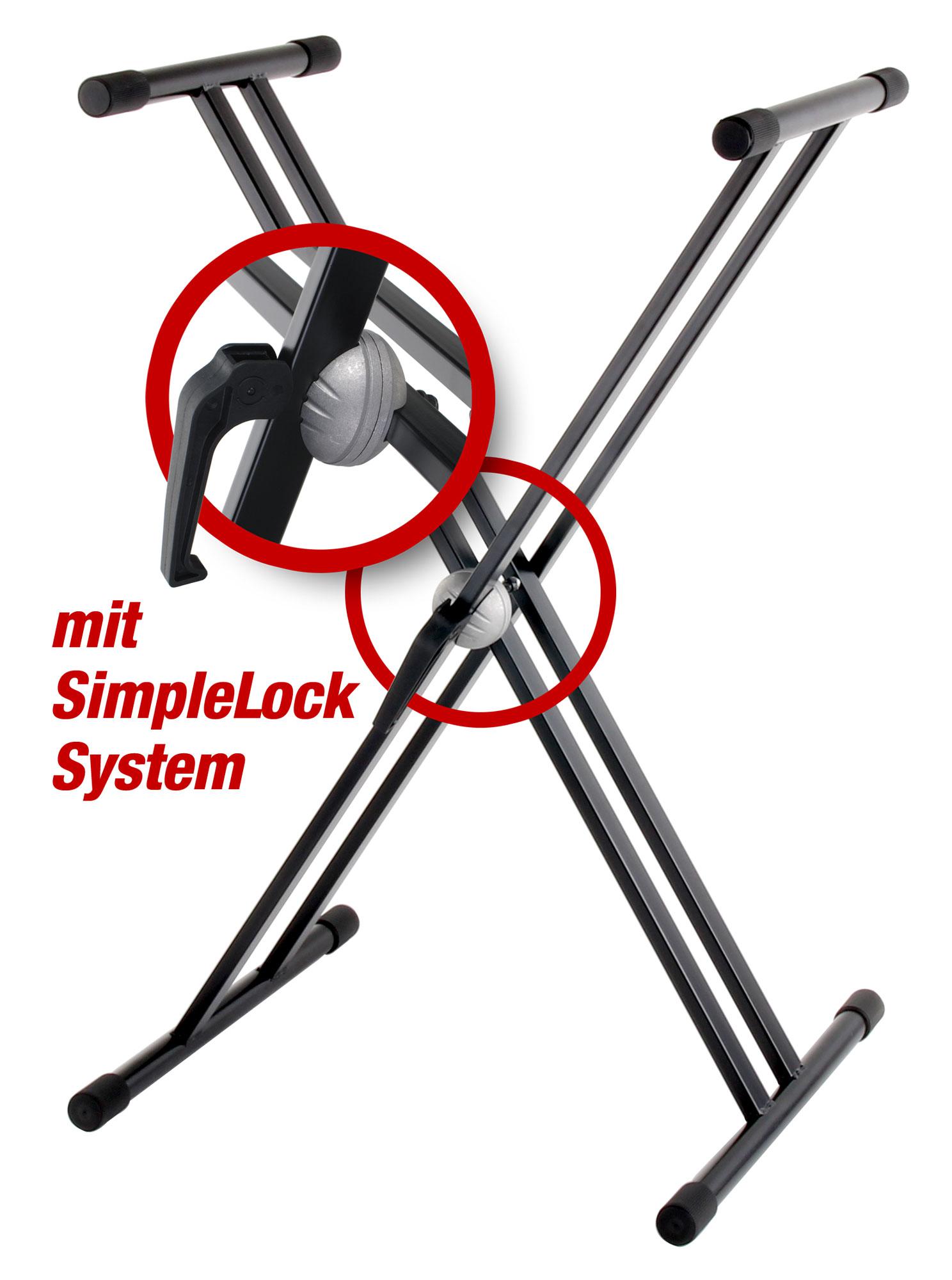 Classic Cantabile PRO II Keyboard Stand - Double Struts - X-Shaped ...